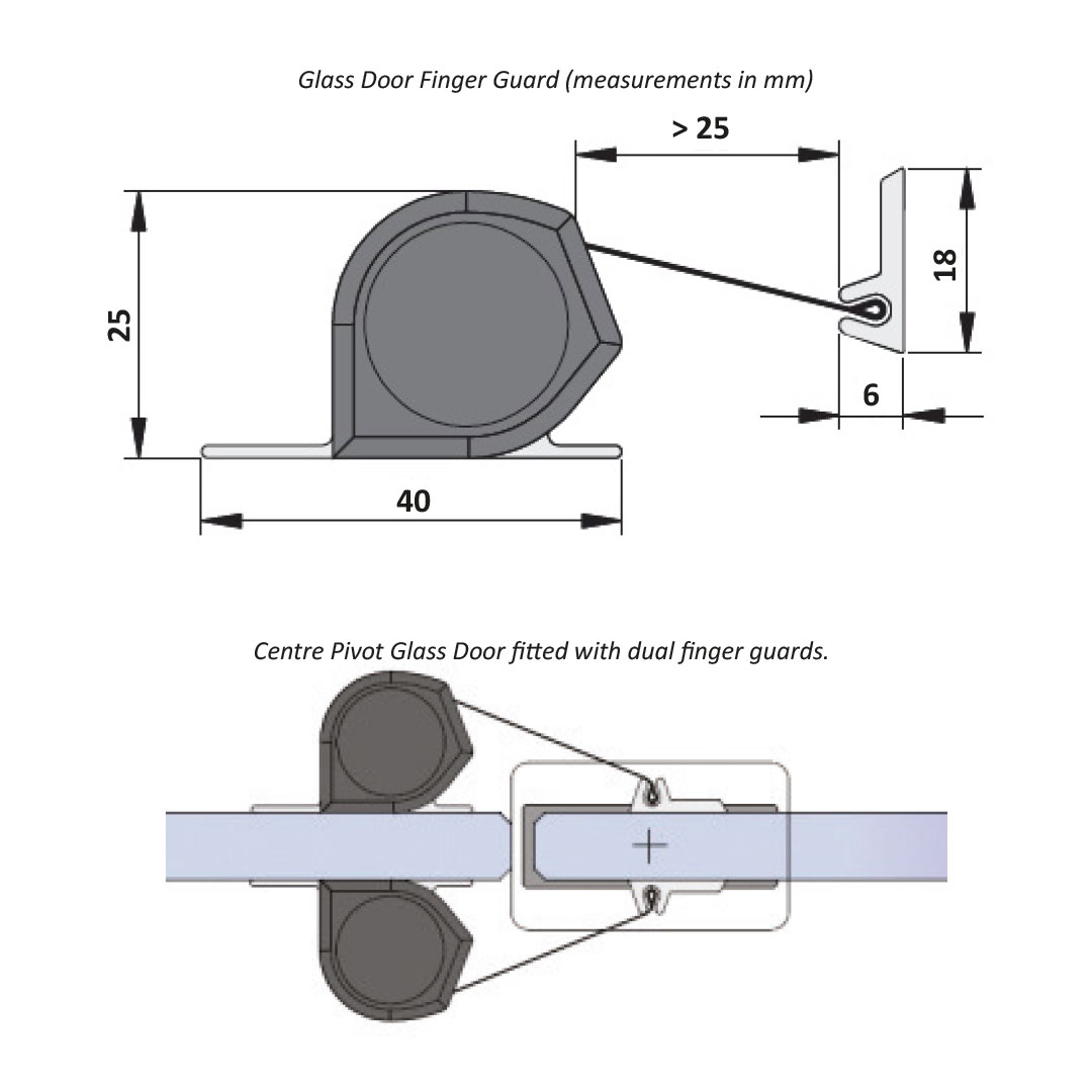 Glass Door Finger Guard : Anti Finger Trapping Device - fingerkeeper.co.uk